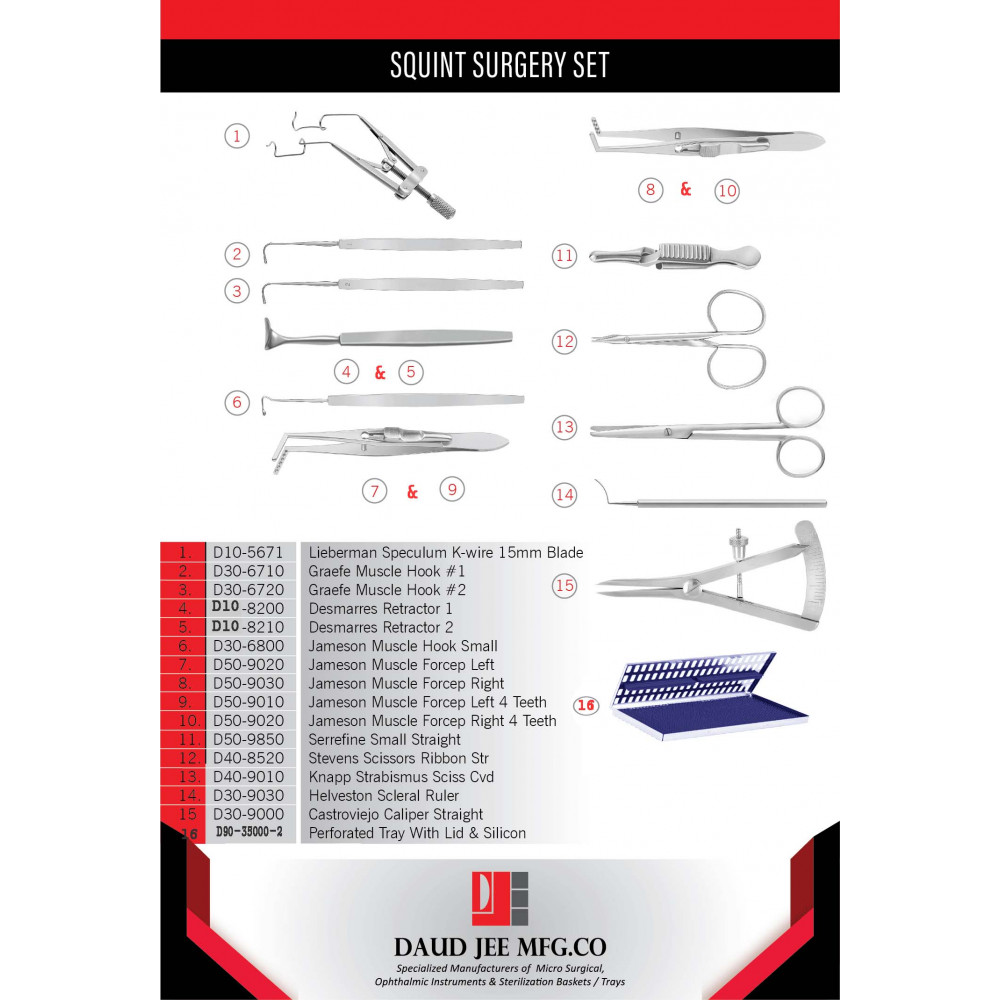 Squint Surgery Set